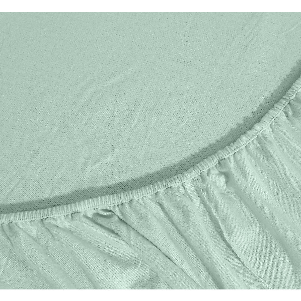 RUVANTI Flannel Sheets Queen Size - Velvety Soft & Comfortable - 100% Cotton Brushed Bed Sheet Set - Deep Pockets 16 Inches - Breathable, Warm & Cozy -4 Pcs- Green