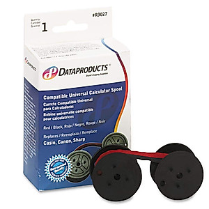 Value Bundle 6 Pack Dataproducts R3027 Two-Spool Universal Calculator Ribbon (C-Wind), Nylon Includes AdvantageOP Gunmetal Retractable Pen