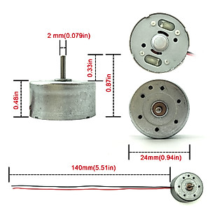 EUDAX 6 Set Mini Generator Motors 3V-12V DC Motor Electric Motor with Propellers Fan Leaf for DIY Electronic Toys Wind Turbine Hand Cranked Power Model School Project Educational Physics Experiment