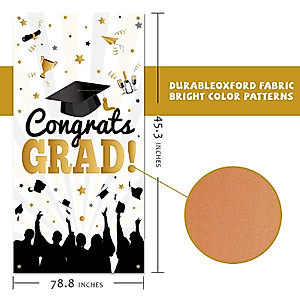 2022 Large Graduation Party Banner for Graduation Decorations, Congrats Graduation Sign Door Cover, Graduation Party Supplies for Photo Prop Booth Backdrop Indoor Outdoor