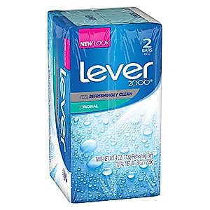 Lever 2000 Bar Soap, Original, 4 oz, 2 Bar