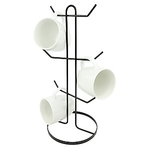 Spectrum Diversified 6-Mug Holder Finley, Matte Black