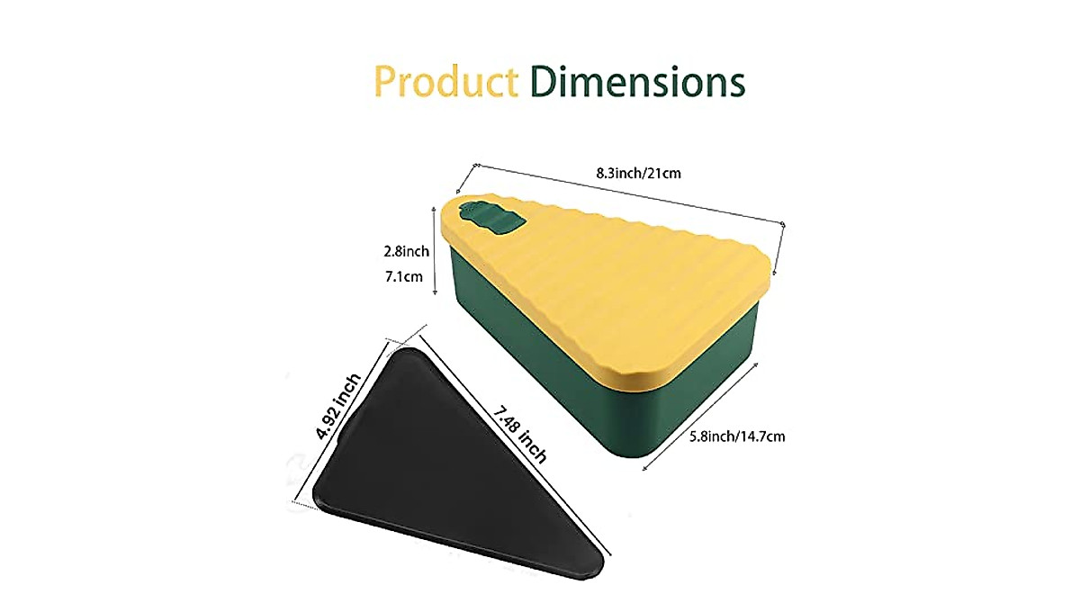 WIDELUCK Pizza Leftover Storage Container with Dual Trays