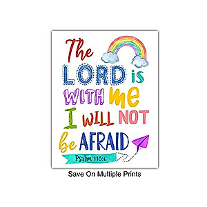 Bible Verse Wall Art - Scripture Wall Art - Christian Wall Art for Kids, Boys, Girls Bedroom - Religious Gifts for Kids - Aesthetic Wall Collage Kit - God Wall Decor - Positive Inspirational Quotes