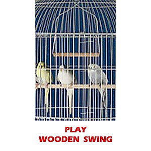 16" Diameter X 28" H Round Dome Canary Cockatiel Parakeet Bird Cage White