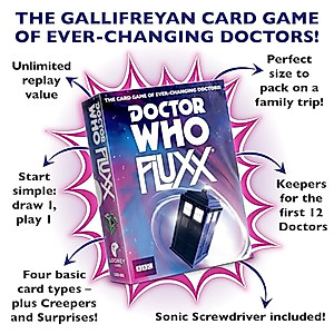 Looney Labs Doctor Who Fluxx Card Game - Whovian Delight with Quick Rounds