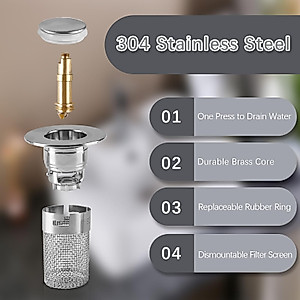 NAWTOR 2Pcs Sink Drain Strainer, Shower Strainer Drain Hair Catcher Floor Drain Filter Stainless Steel Drainer Filter Used to Prevent Clogging of Kitchen Sinks