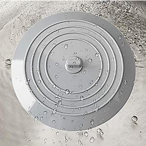 Cheeroyal 6 Inches Drain Stopper Silicone Bath Plug Tub Stopper Drain Plug for Kitchen, Bathroom and Laundry (Gray)