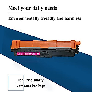 INDI 1 Pack TN221M TN221 TN221 Magenta Toner Cartridge Replacement for Brother HL3140CW 3150CDN 3180CDW 3170CDW DCP9015CDW 9020CDN MFC9130CW 9140CDN 9330CDW 9340CDW Printer.