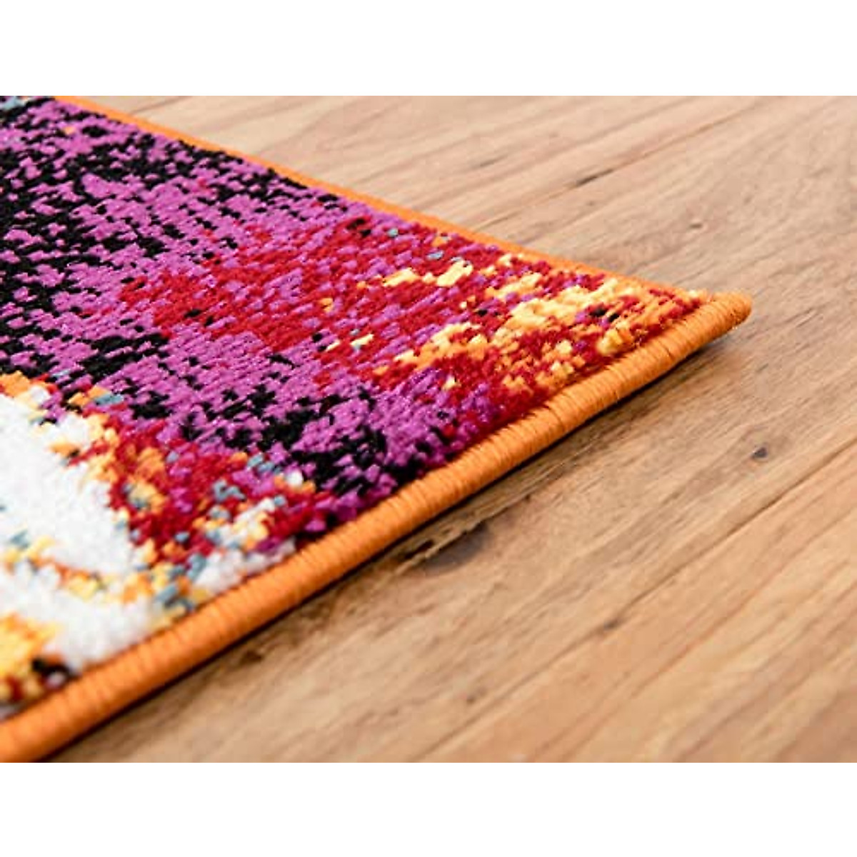 Unique Loom Metro Collection Contemporary Abstract Lantern Area Rug, 8' 0" x 10' 0", Yellow/Red