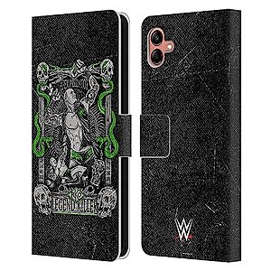 Head Case Designs Officially Licensed WWE Poster Art Randy Orton Leather Book Wallet Case Cover Compatible with Samsung Galaxy A04 (2022)