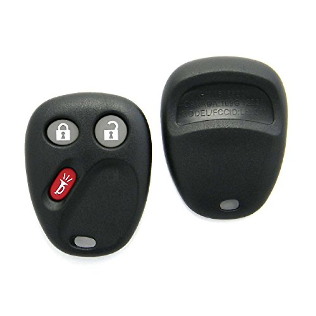 Replacement Case Compatible With GM Cadillac Chevrolet GMC 3-Button Key Fob Remote (FCC ID: LHJ011)