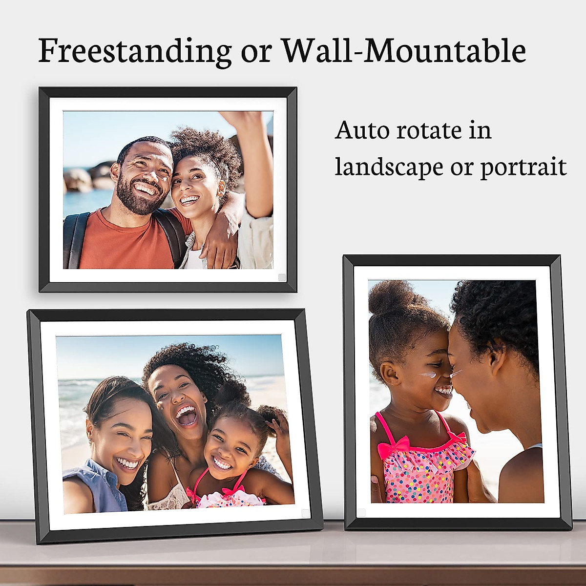 BSIMB 2K WiFi Digital Picture Frame with Ultra-Clear Display, 9.7 Inch Electronic Photo Frame, IPS Touch Screen, Instantly Share Photos&Videos Via Email/App, Gift for Mother's Day