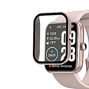 smaate Watch Cases with Screen Protector for S2, Compatible with TOZO S2 1.69” Smartwatch, Hard PC Case with Tempered Glass Screen Protector, Protecting Watch Body & Screen, Anti-Scratch Anti-Shatter