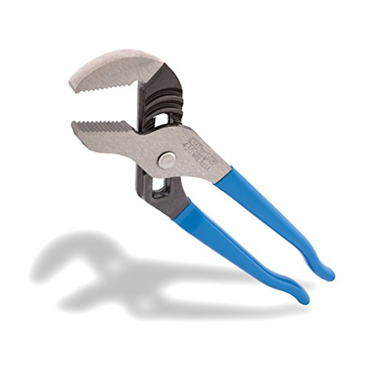 Channellock 430 Tongue & Groove Pliers | 10" Straight Jaw Groove Joint Plier with Comfort Grips | 2" Jaw Capacity | Laser Heat-Treated 90° Teeth| Forged From High Carbon Steel | Made In USA,Black, Blue, Silver,10-Inch