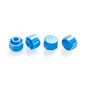 Dispense All - Easy Grip Syringe Tip Cap - Luer Lock, Blue, Non-Sterile (100)