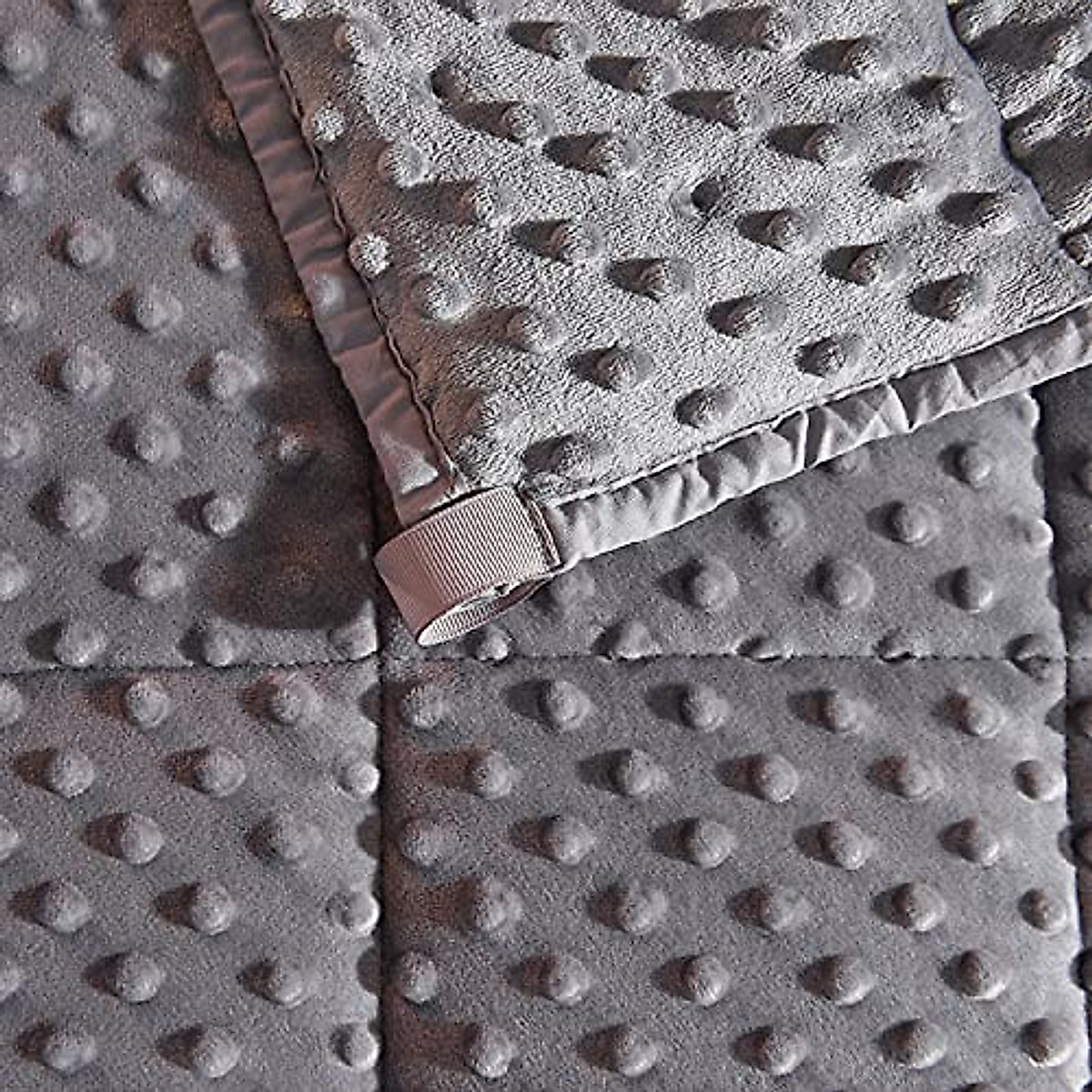 Weighted Blanket for Adult 15lbs Minky Dot Breathable Soft Throw Blanket for All Season,Heavy Blanket with Premium Glass Beads