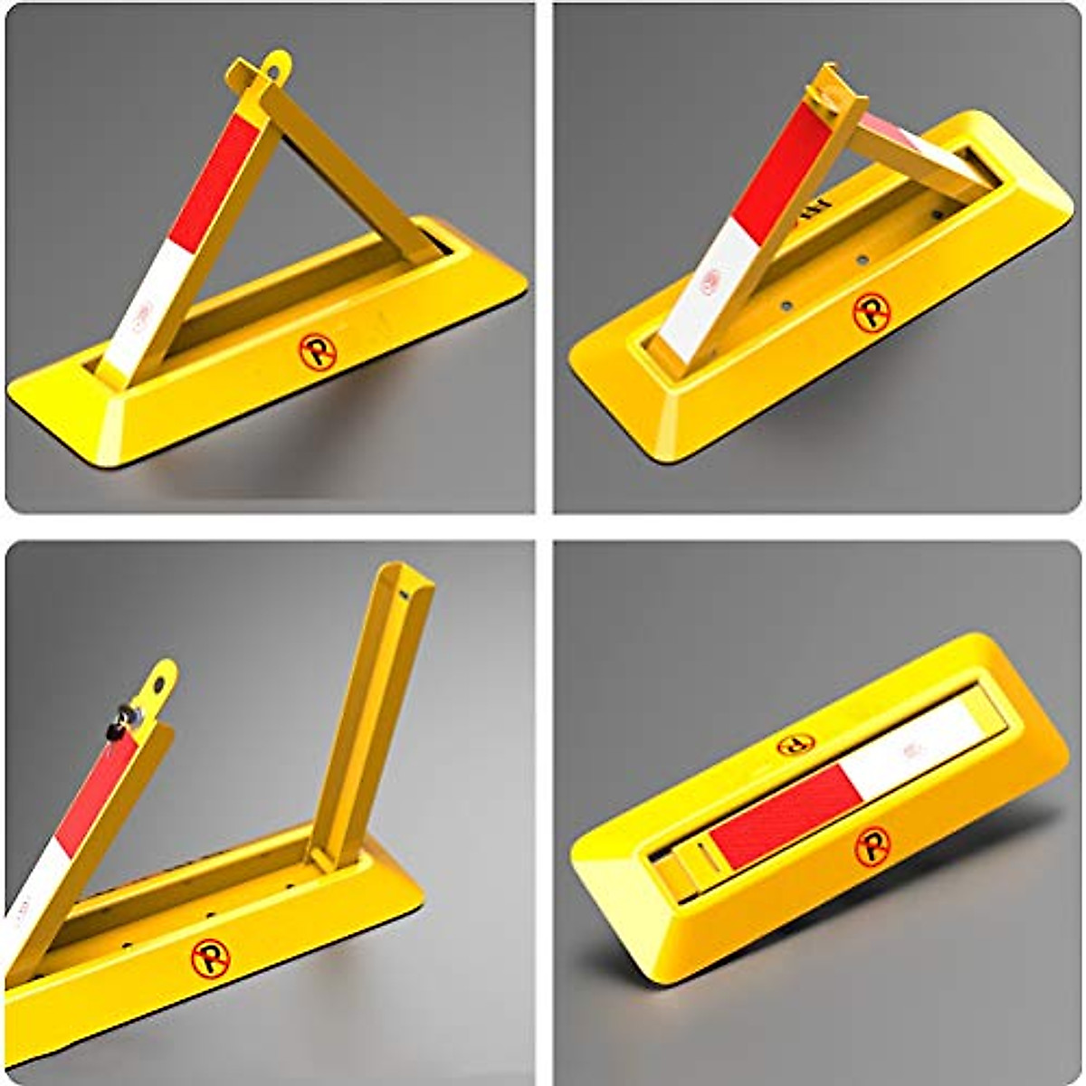 Parking Posts Folding,Private Car Parking Latch Space Lock,Protect Your Parking Space,Easy Installation Car Park Driveway Guard Saver