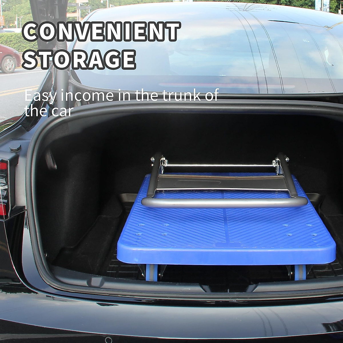 TAGEPOR Folding Platform Truck Push Cart Pull Heavy Duty Flatbed Cart （35.23 * 23.42in） Load 880lbs Handtruck