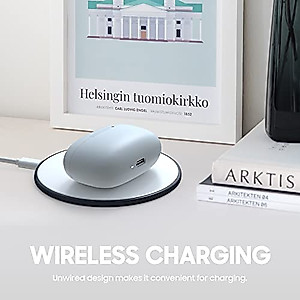 xtremtec True Wireless Stereo Earbuds Bluetooth in-Ear Headphones with Wireless Charging Case IPX6 Waterproof Bass Noise Isolation Earphones with Mic for TV Laptop iPhone Android Sport (Glacier Grey)