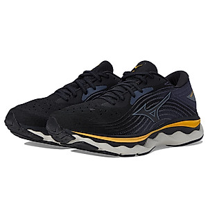 Mizuno Men's Wave Sky 6 Running Shoe, Black/Tradewinds, 10