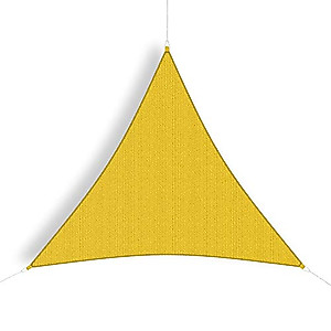 Coolaroo 434496 Party Shade Sail, 9'10" Triangle, Yellow