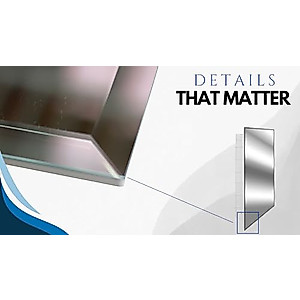 HomeSelects Adama Euro Modern Styled Beveled Three Rectangular Beveled Mirror Recessed Bathroom Medicine Cabinet (26 Inch)