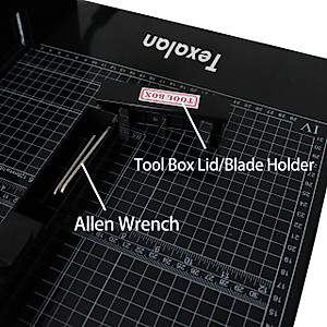 TEXALAN Heavy Duty Guillotine Paper Cutter - 400 Sheets Capacity, A4 12" Stack Paper Trimmer, Steel Base, Black