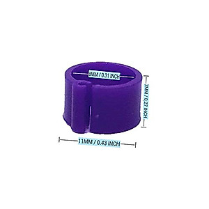 ( Pack of 100 Pcs ) ，Bird Rings Multicolor Colorful Leg Bands for Pigeon Parrot Finch Canary Hatch Chicks Bantam Poultry Bayonet Rings ，8mm inside diameter