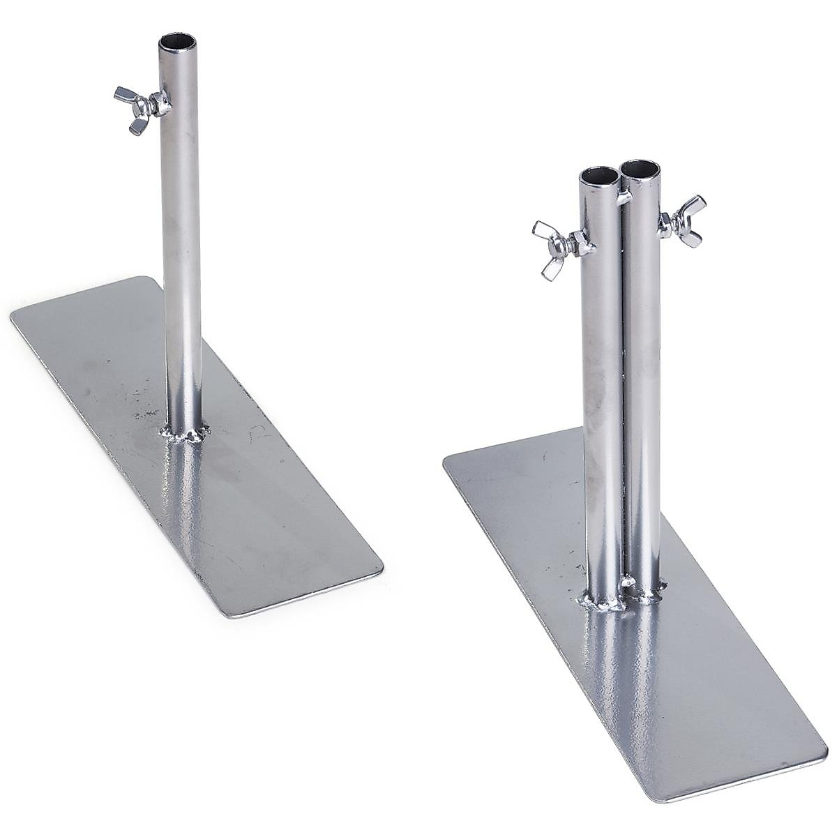 Displays2go Art Display Grids, Floor Standing, Double Sided, Metal Mesh Iron Construction – Silver Finish (AD4PNL)