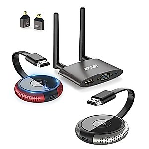 HDMI Wireless Transmitter and Receiver 4K, TIMBOOTECH 5G Ultra HD Wireless HDMI Extender kit Streaming Video Audio from Laptop,PC,Phone to HDTV Projector for Home Theater/Neflix/Conferences/TIKTOK