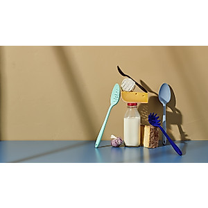 GIR: Get It Right - 13.5" Slotted Spoon, Black - Silicone Perforated Spoon for Cooking, Mixing, Serving - Strainer & Skimmer - Heat Resistant to 425°F - Non Toxic, Dishwasher Safe, Unibody Design