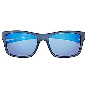Caterpillar Men's Coder Polarized Sunglasses Square, Matte Navy Crystal, 60 mm