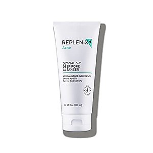 Replenix Gly-Sal 5-2 Deep Pore Facial Cleanser, Medical-Grade 5% Glycolic & 2% Salicylic Acid Oil-Free Face Wash for Acne-Prone Skin (6.7 fl. oz)