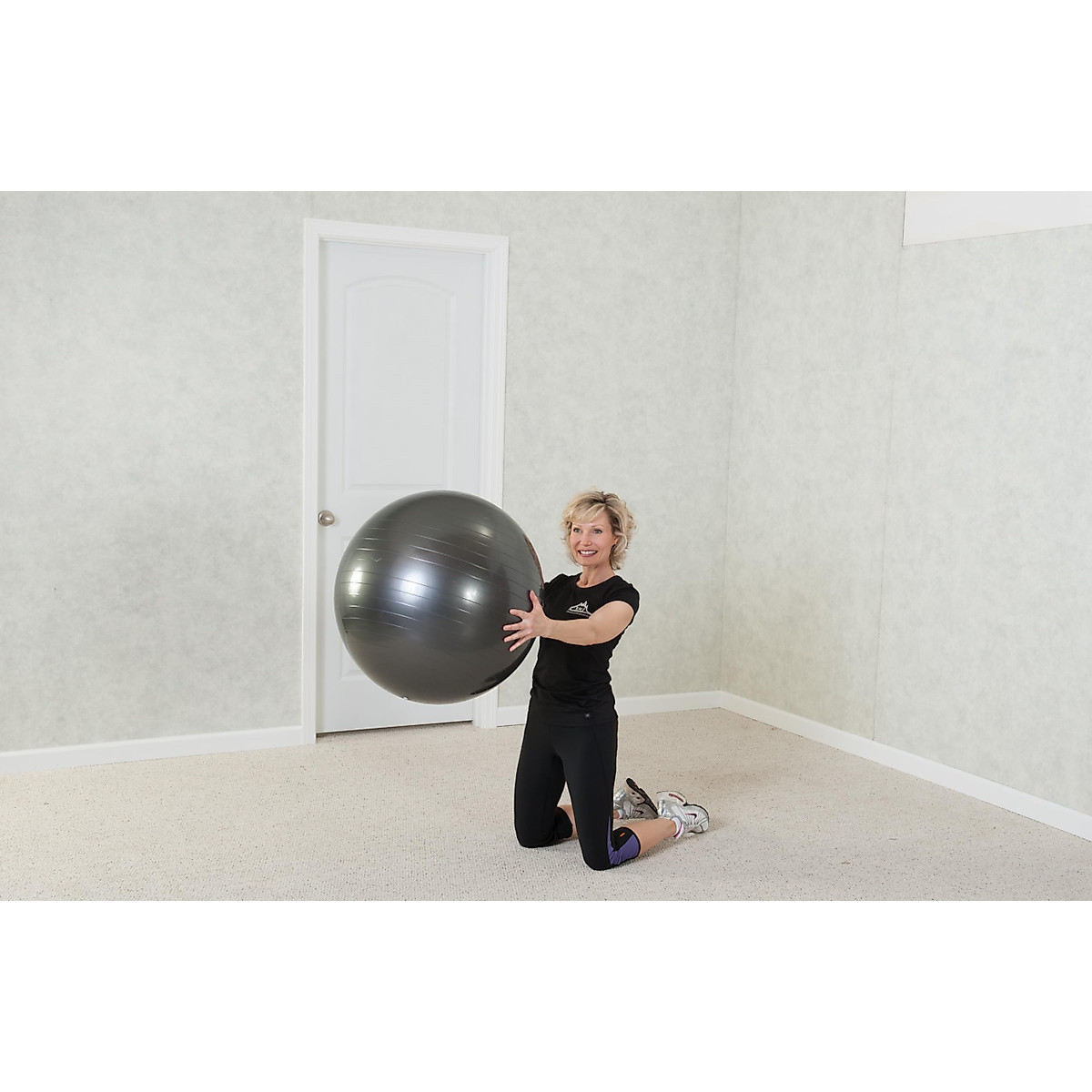 Black Mountain Products Professional Grade Stability Ball, Purple, 55 cm