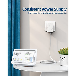 15W 14V AC Charger Fit for Google Nest Hub (2nd Gen), Google Home Hub, Replacement Display Power Adapter Supply Cord (Not Fit for 24V Google Nest Hub Max Display and 16.5V Google Home Speaker)