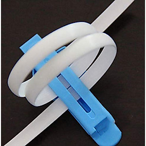 CoolsomeJies 230FT White Wicker Repair Kit Gradient Flat Synthetic Rattan Weaving Material Plastic Rattan for Knit and Repair Chair Table,Storage Basket