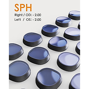 Amavasion Glasses Lenses Insert Compatible with Meta/Oculus Quest 2, VR Headset Customized Easy-to-Install Frame Plus Lens Combination SPH:-2.00(Two Lenses)