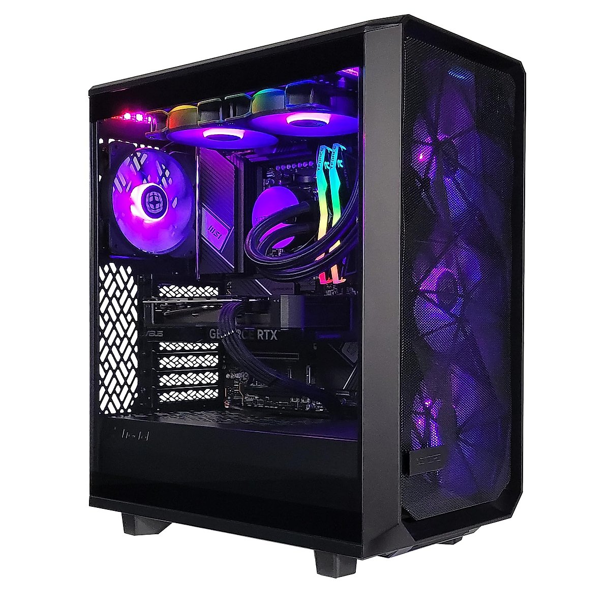 Meshify C Gaming Desktop (Intel i7 14700KF 20-Core 5.4GHz Turbo, RTX 4070 12GB, 2TB NVMe SSD, 16GB DDR4, Win 11H) Gamer Computer PC