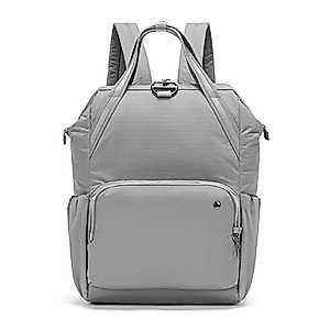Pacsafe Women's Citysafe CX 17L Anti Theft Backpack-Fits 16 inch Laptop, ECONYL Gravity Gray, One Size