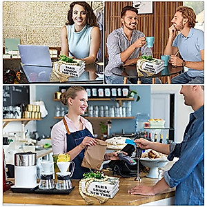 3 Pieces White Decorative Books Modern Farmhouse Stacked Books Stacks Faux Paper Books with Wood Bead Linen Decor for Home Coffee Tables (Fresh Style)