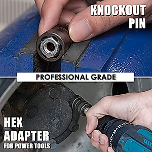 THINKWORK Upgrade Bolt Extractor Set, 32 Pieces Impact Bolt & Nut Remover Set, Stripped Lug Nut Remover, Extraction Socket Set for Removing Damaged, Frozen, Rusted, Rounded-Off Bolts, Nuts & Screws