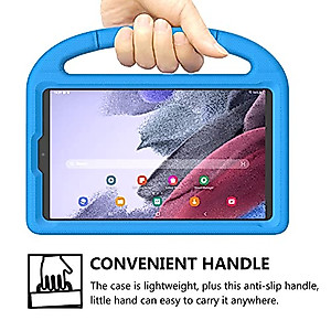 Kids Case for Samsung Galaxy Tab A7 Lite 8.7 Inch 2021, DJ&RPPQ Shockproof Cute Cover with Handle Stand for Galaxy Tab A7 Lite(SM-T220/T225/T227)-Blue