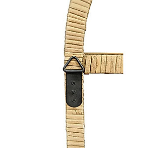 Creative Co-op DF2988 42" H Oval Rattan Wrapped 6 Compartments (Hangs Vertical or Horizontal) Wall Shelf, Beige