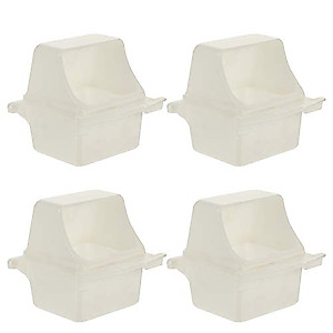 4pcs Bird Water Bowls Bird Feeding Cage Plastic Cups Large Bird Feeding Boxes for Parakeet Cockatiel Conure Lovebird Canary Budgie Macaw African Grey Small Animals Feeder Cockatoo Bird Food Bowl