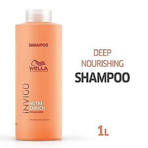 Wella Professionals Invigo Nutri-Enrich Shampoo, Professional Deep Nourishing Shampoo For Dry & Damaged Hair, 33.8 Fl oz