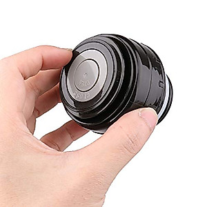 IEFIEL Food Grade PP Thermal Bottle Cup Bullet Flask Covers Vacuum Insulated Travel Mug Stopper Lid for Insulation Cup Extraoral Diameter of 5.2cm Black&Grey