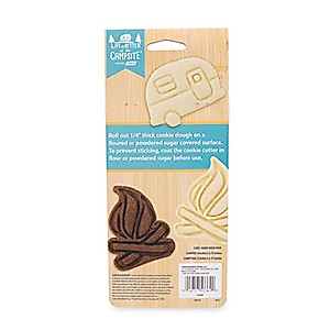 Camco 53369 Life Is Better at the Campsite Cookie Cutters - Perfect for Making Decorative Cookies - Includes (1) Campfire and (1) RV Cookie Cutter , White