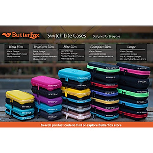 ButterFox Extra Large Carrying Case for Nintendo Switch Lite, Fits AC Adapter Charger, Compatible with JETech Protective Case and Most Grips, Game and Accessories Storage (Black/Yellow)