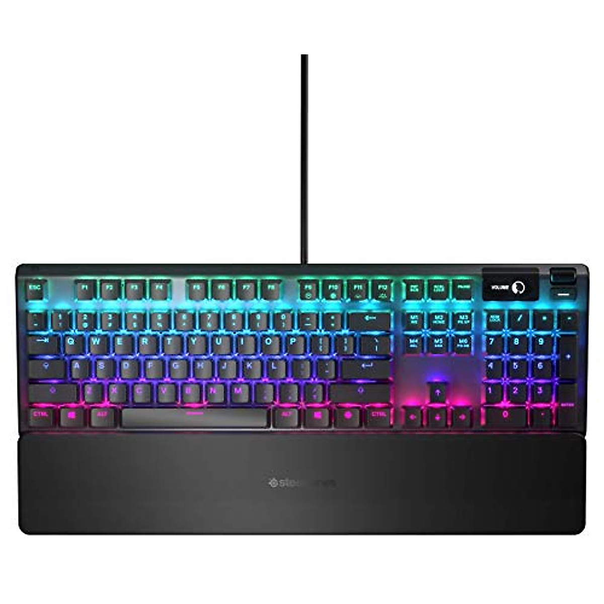 SteelSeries Apex 5 - Hybrid Mechanical Gaming Keyboard - Per-Key RGB Illumination - Oled Smart display - English (QWERTY) Layout PC